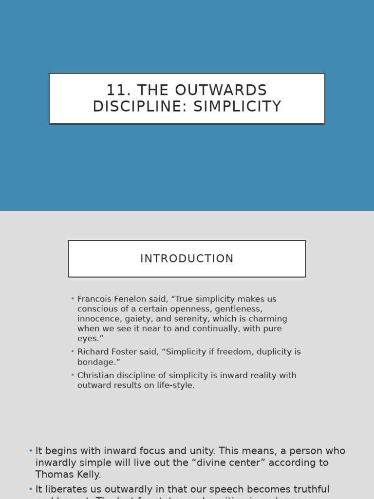 LECTURE 3 The Discipline of Simplicity | PDF