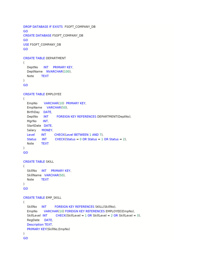 Drop Database If Exists Fsoft 1 | PDF