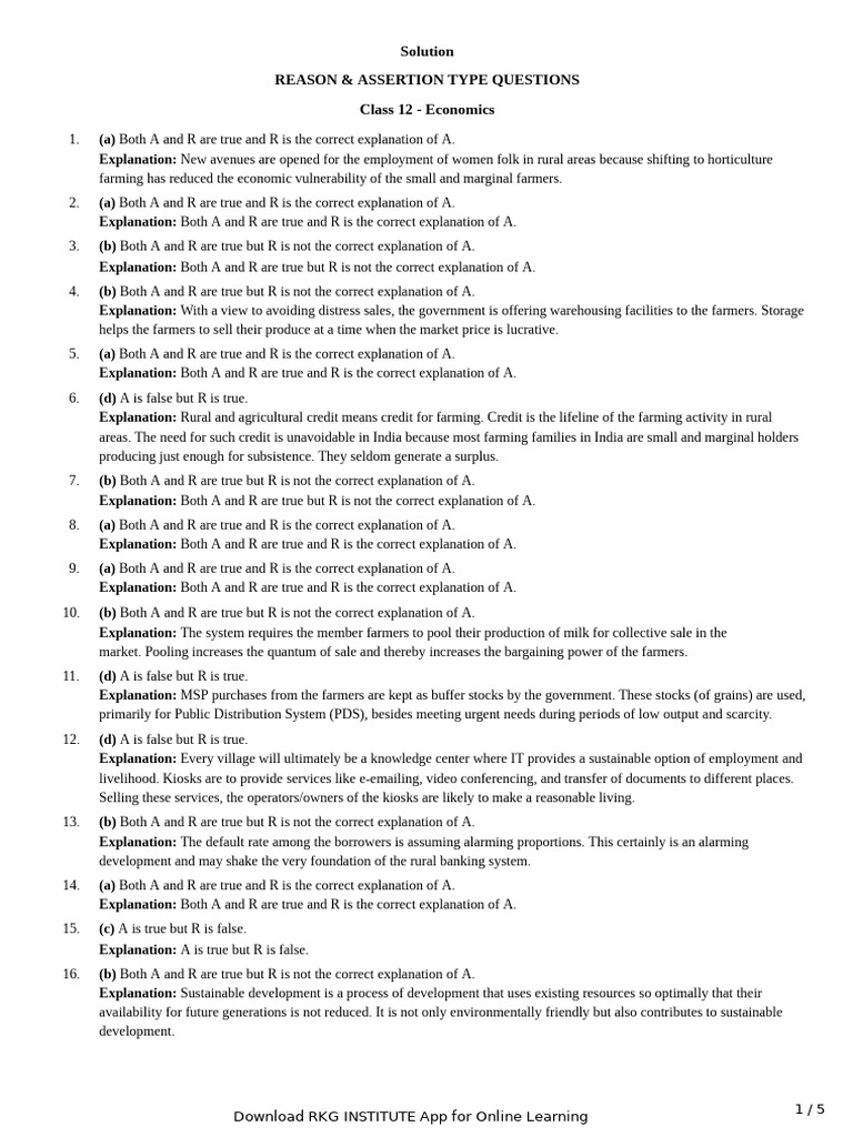 RKG Indian Eco R&A CH 5 To 8 Sol | PDF