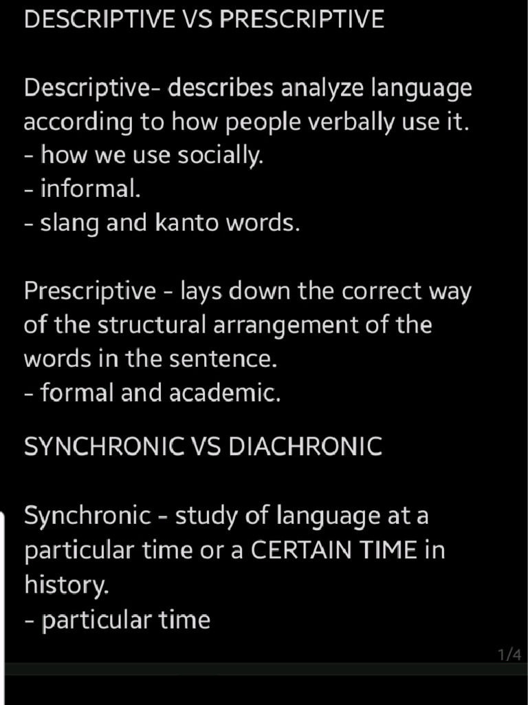 L 3 Descriptive VS PrescriptiveIntroductiontoLinguistic | PDF