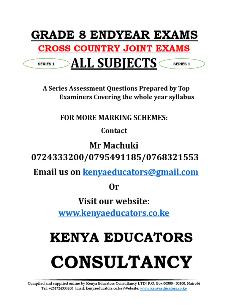 Grade 8 Jss Et3 s1 Exams 2024 | PDF
