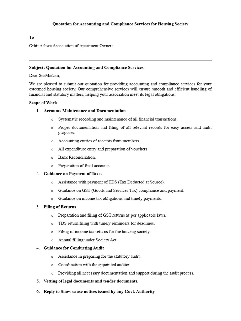Orbit Quotation Accounting | PDF