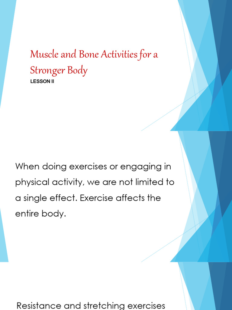 Muscle and Bone Exercise | PDF