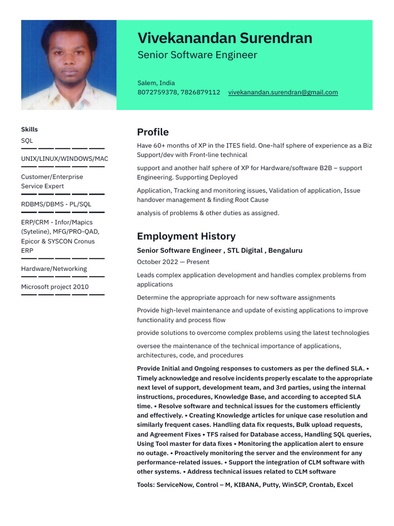 Vivekanandan Profile Latest | PDF