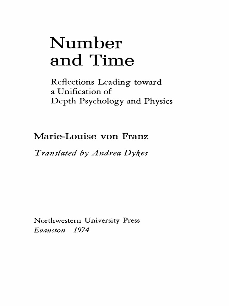 Number and Time - Reflections Leading Toward A Unification of Depth ...