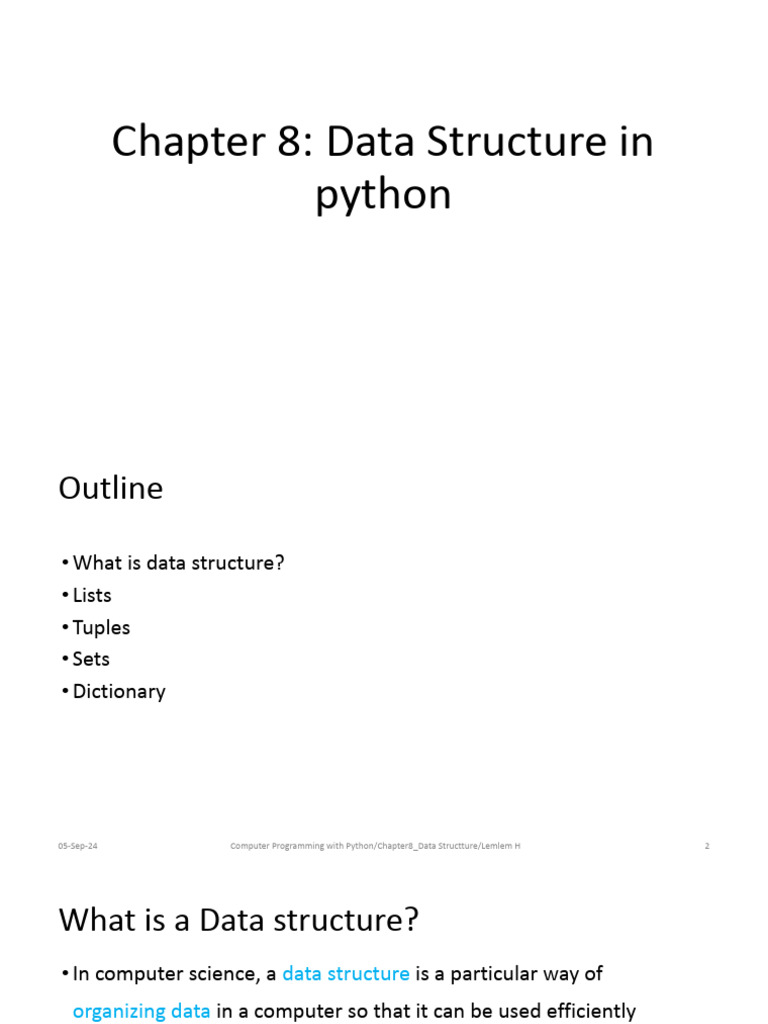 Chapter 8 - Data Structure | PDF