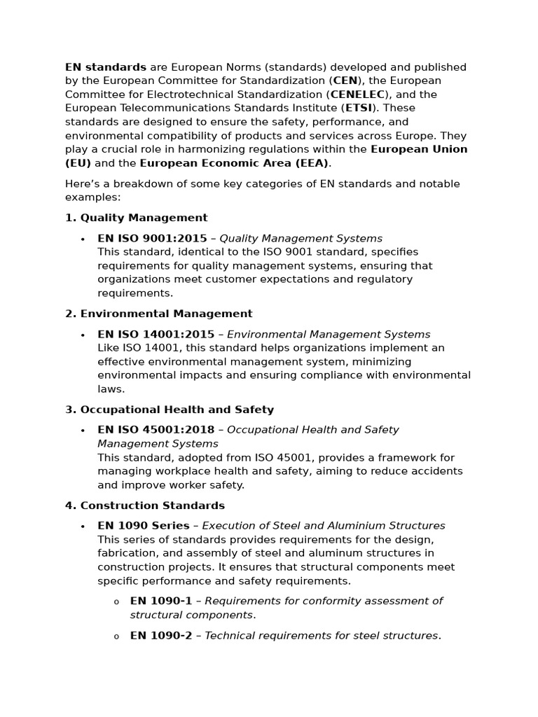 EN Standards | PDF