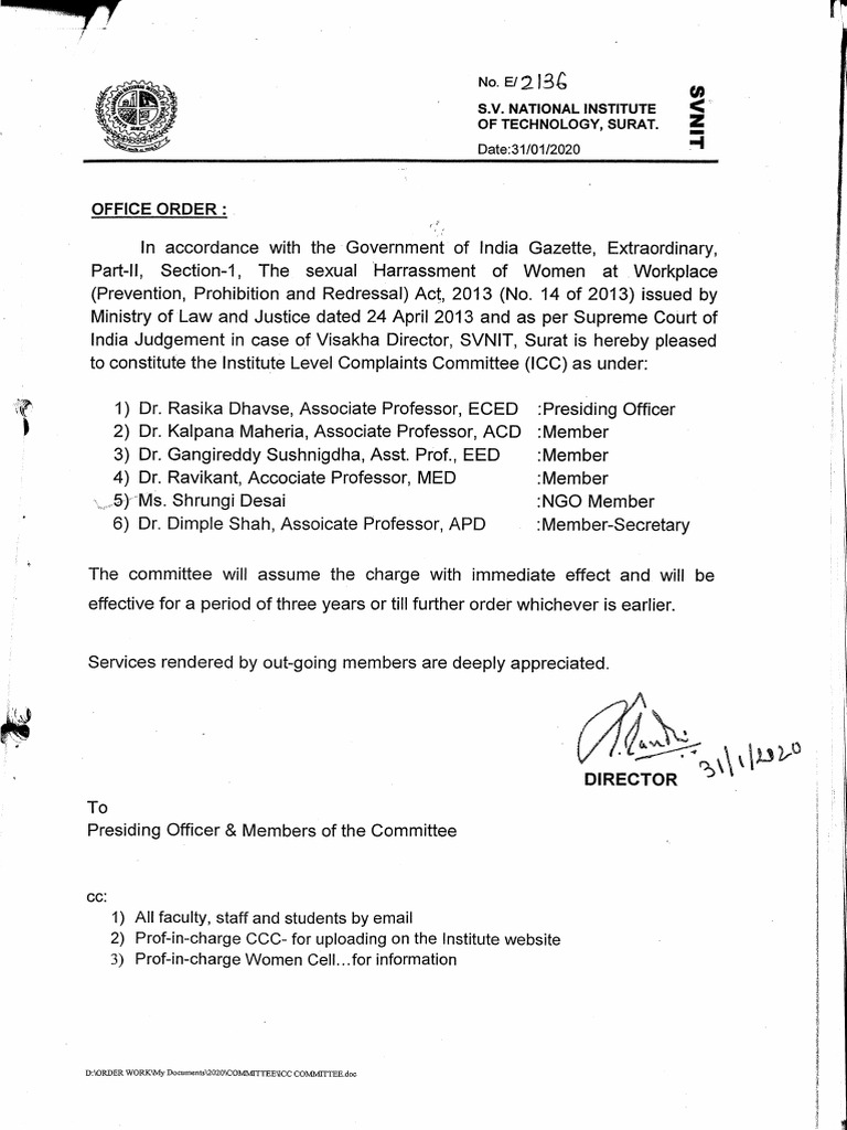 ICC Committee - 2001 To 2020 | PDF