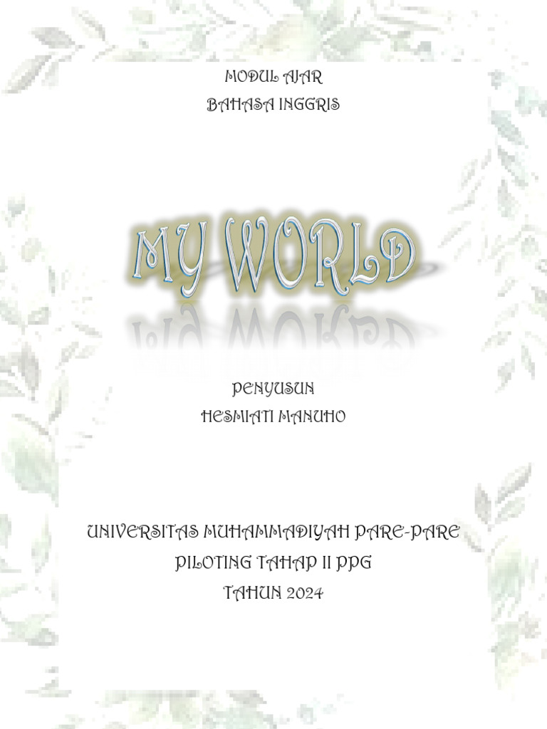 Modul Ajar Bahasa Inggris My World | PDF
