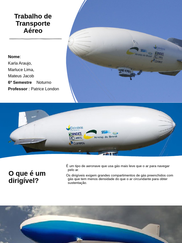 Trabalho Dirigiveis | PDF