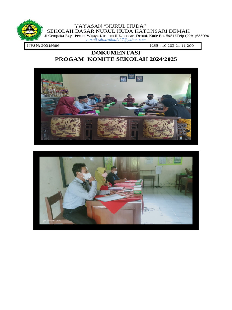 PROGRAM KOMITE SEKOLAH 2024-2025 | PDF