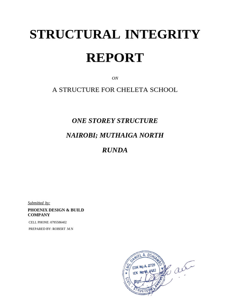 Cheleta School Structural Integrity Report (1) 440 | PDF