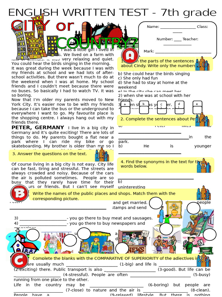 City vs. Countryside: Teen Perspectives | PDF | Home & Garden