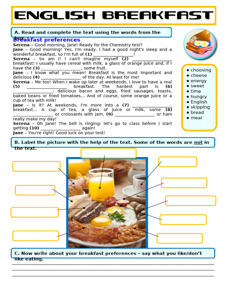 Breakfast Preferences and Descriptions | PDF | Meal | Western Cuisine