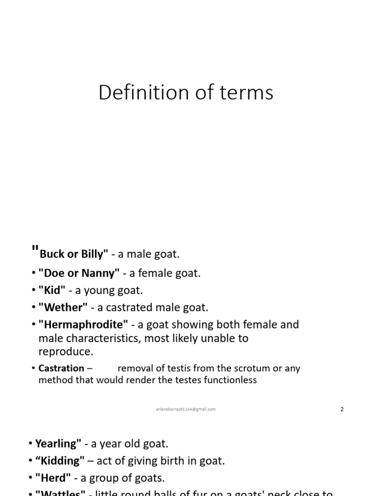 Definition of Terms Goat | PDF