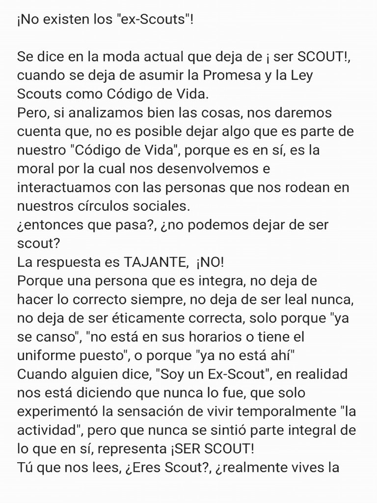 No Existen Los Ex-Scouts! | PDF