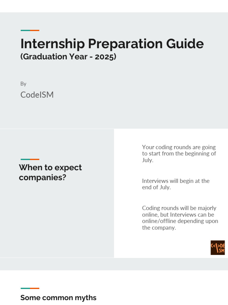 Internship Preparation Guide | PDF