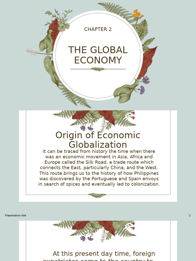 Chapter 2 Lesson 1 the Global Economy (1) | PDF