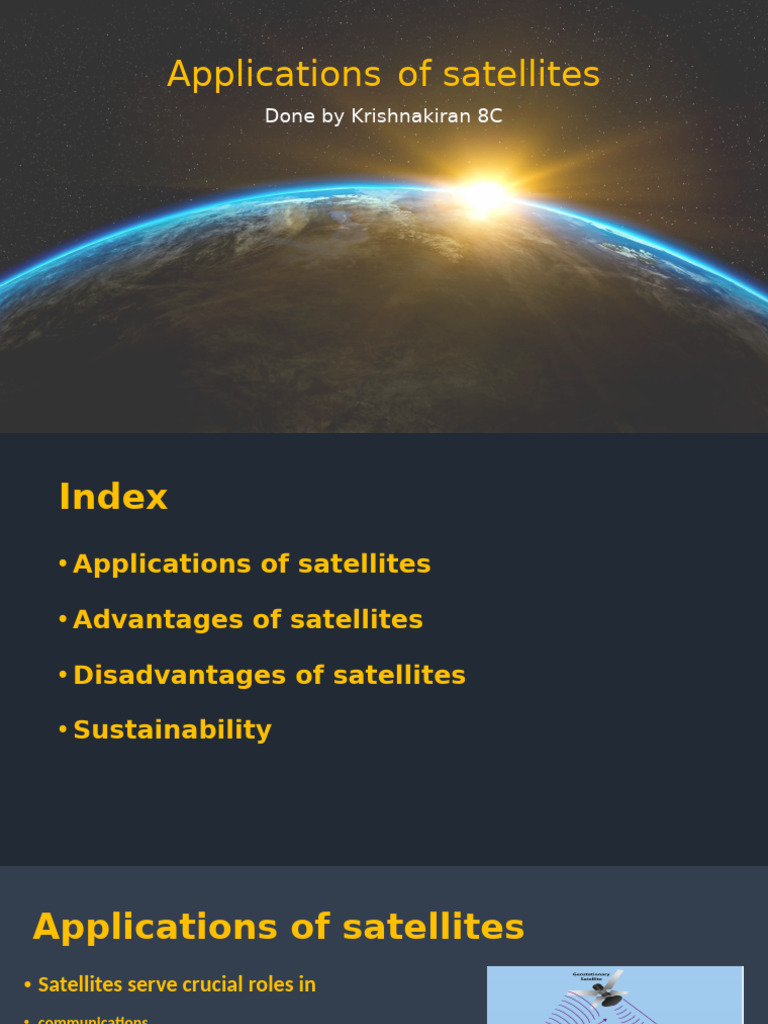 Applications of Satellites | PDF