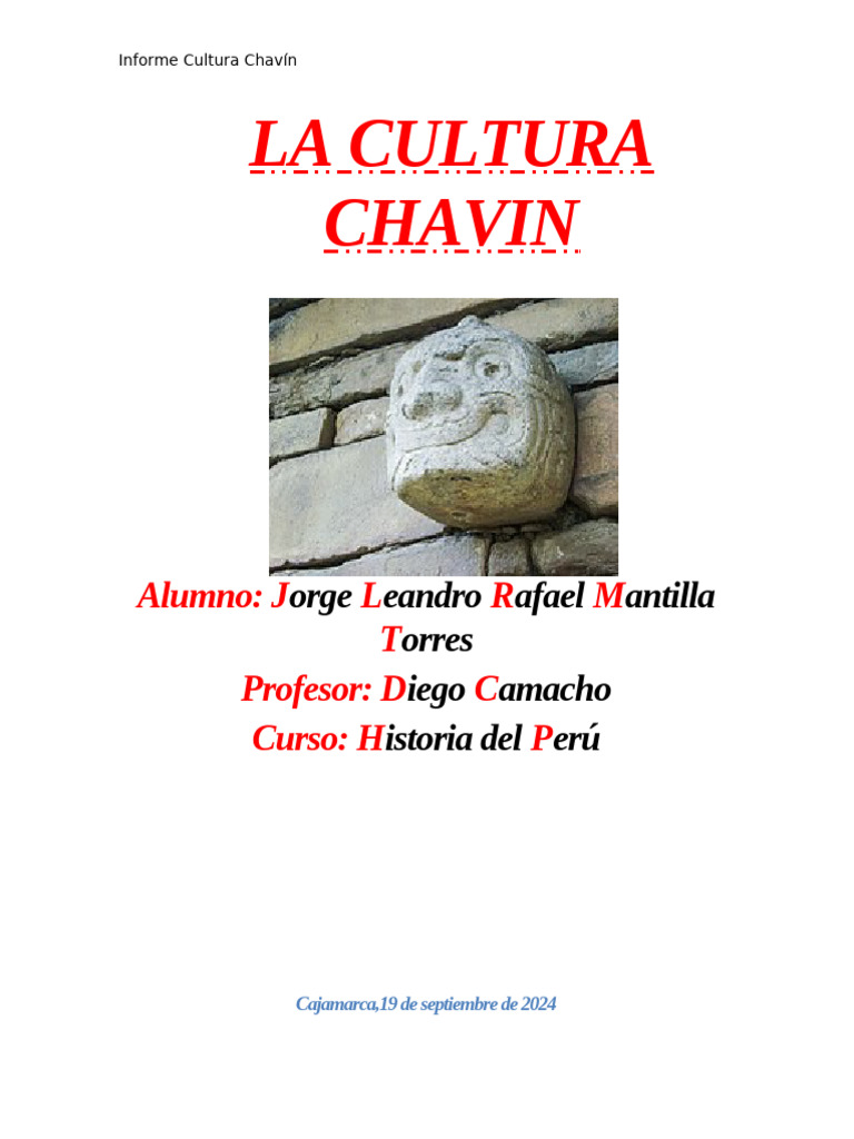 Informe Chavin | PDF