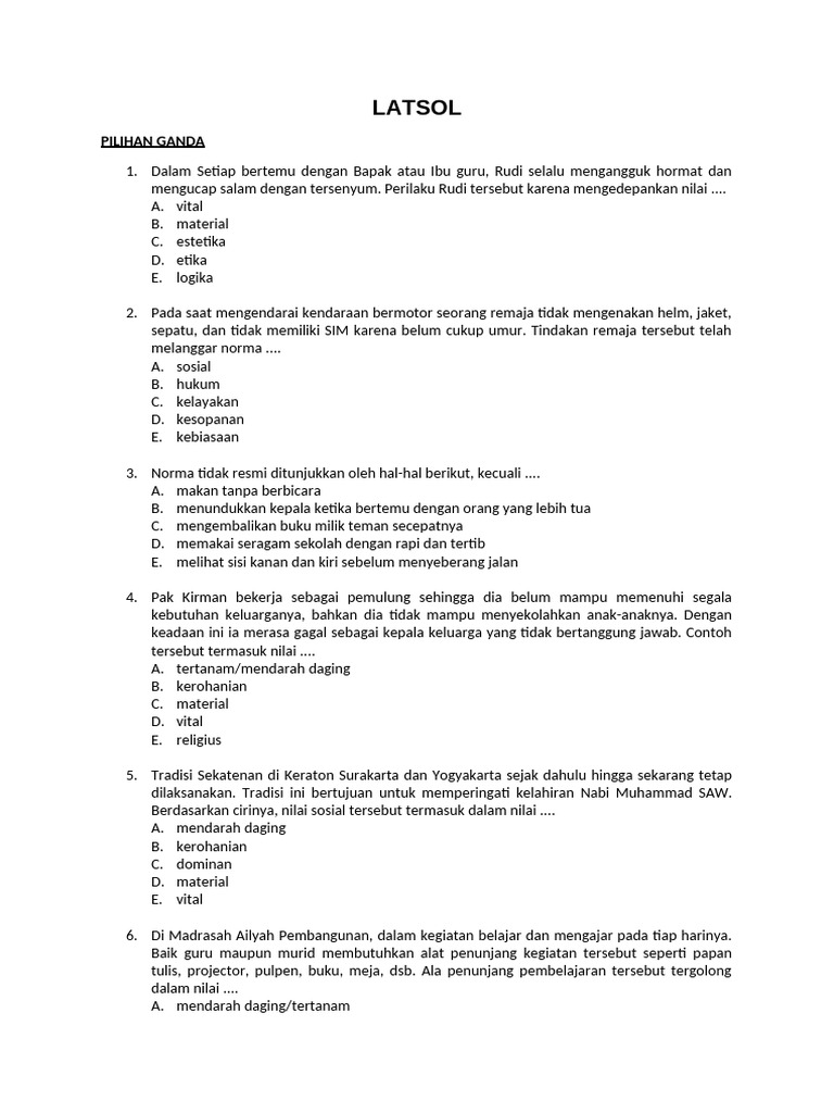 Latsol Sosio Asat | PDF