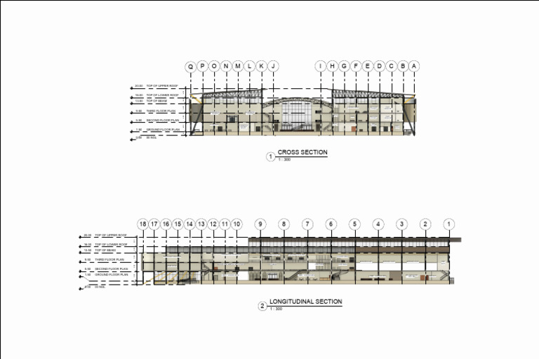Main Building Sports Complex Sections | PDF | Buildings And Structures