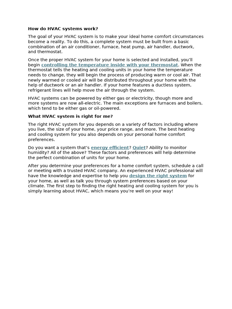 How do HVAC systems work | PDF