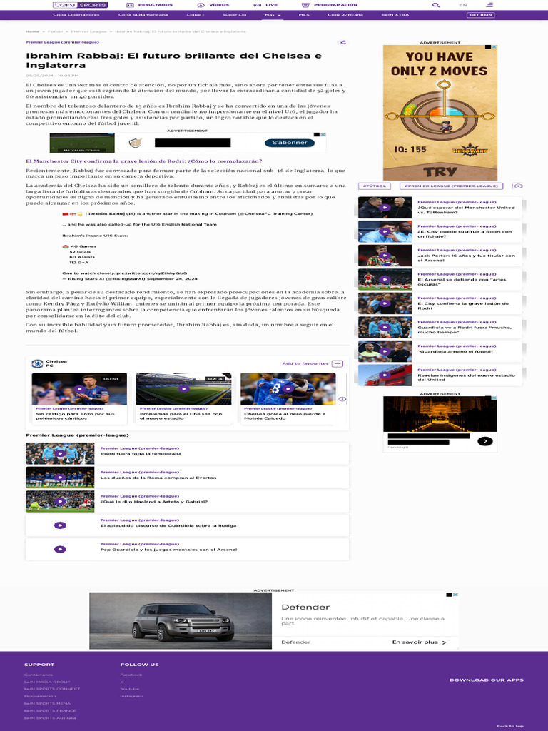 Ibrahim Rabbaj: El Futuro Brillante Del Chelsea e Inglaterra - beIN ...