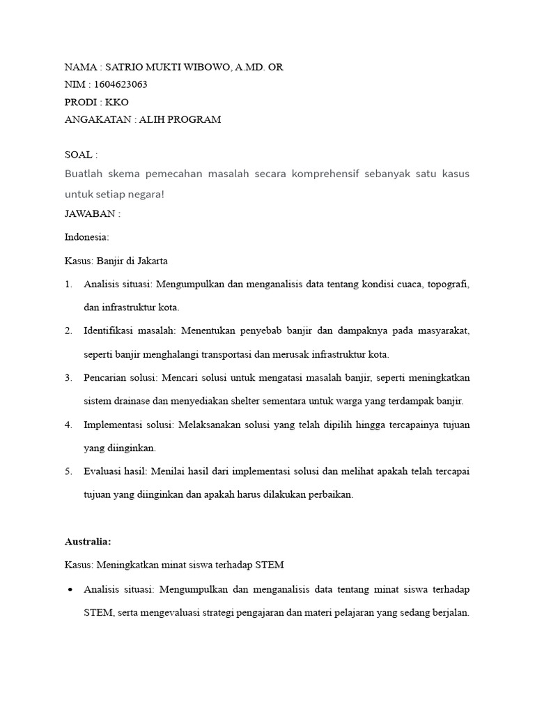 PENUGASAN 9 SATRIO | PDF PENUGASAN 9 SATRIO | PDF