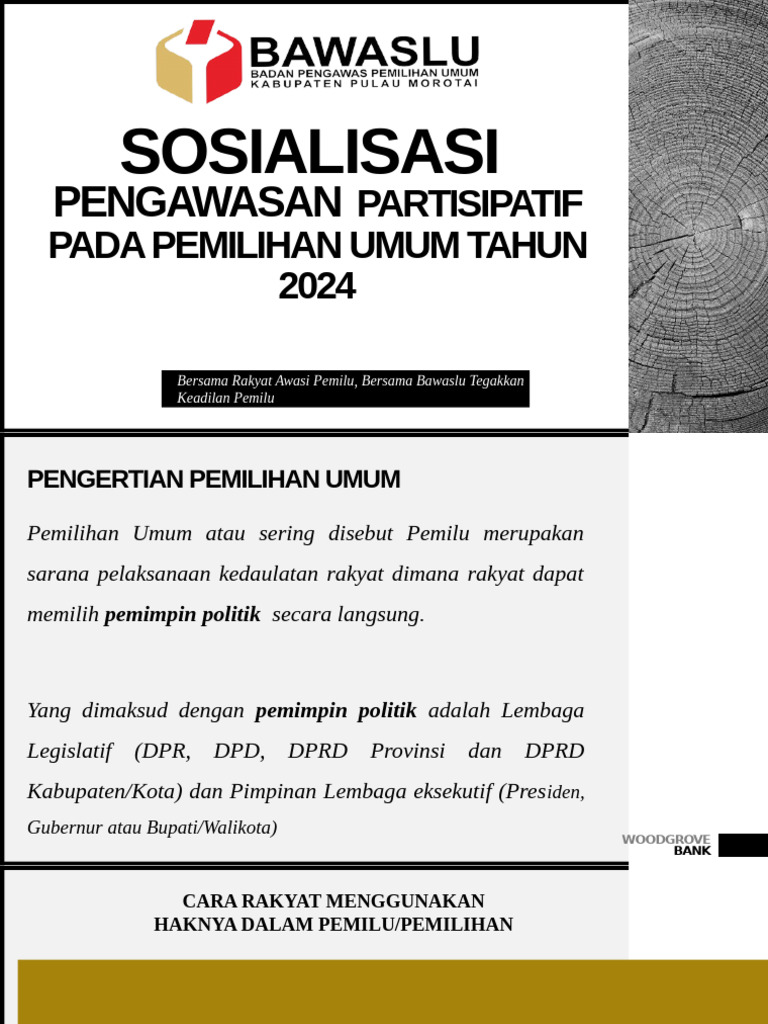 Materi Sosialisasi Pengawasan Partisipatif | PDF