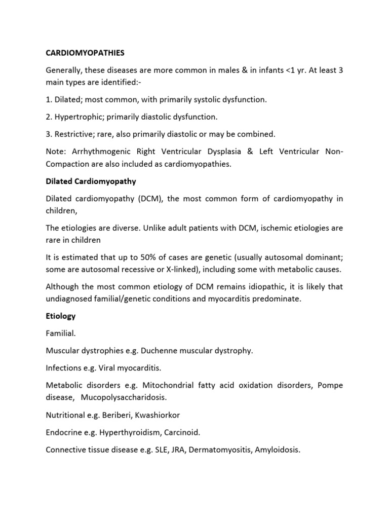 Cardiomyopathies | PDF