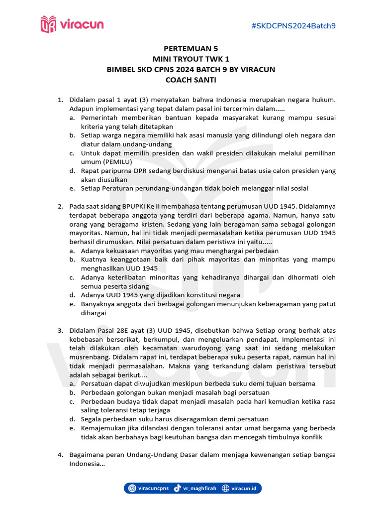 Mini TO TWK 1 - Viracun Batch 9 | PDF