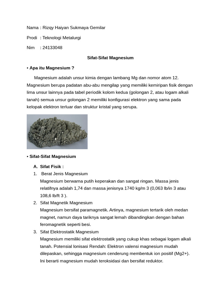 Magnesium | PDF