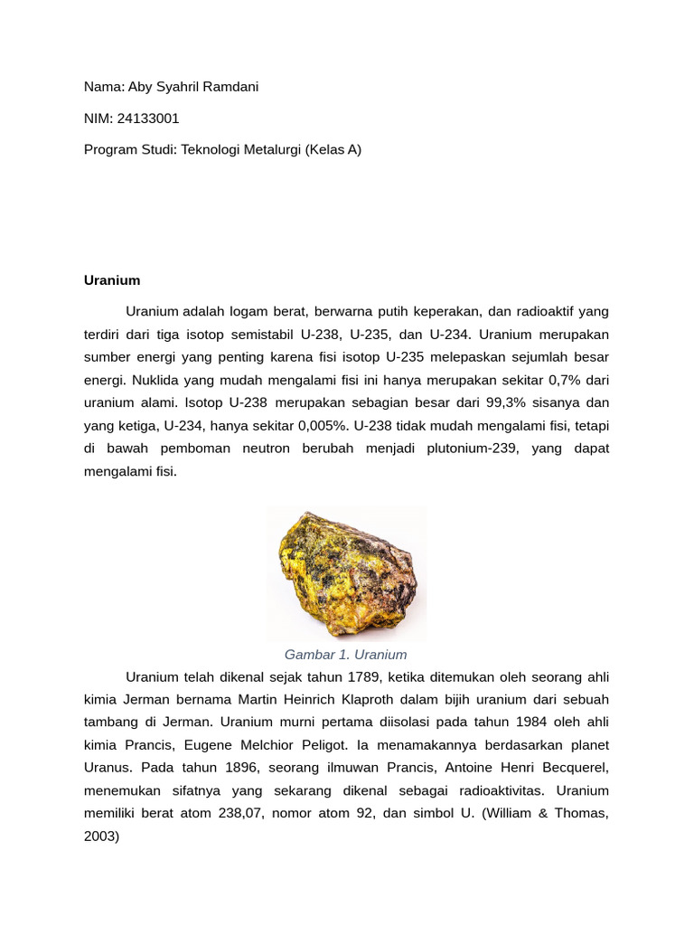 Uranium | PDF