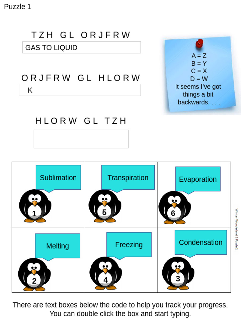 Winter Wonderland Escape Room - Puzzle 1 | PDF