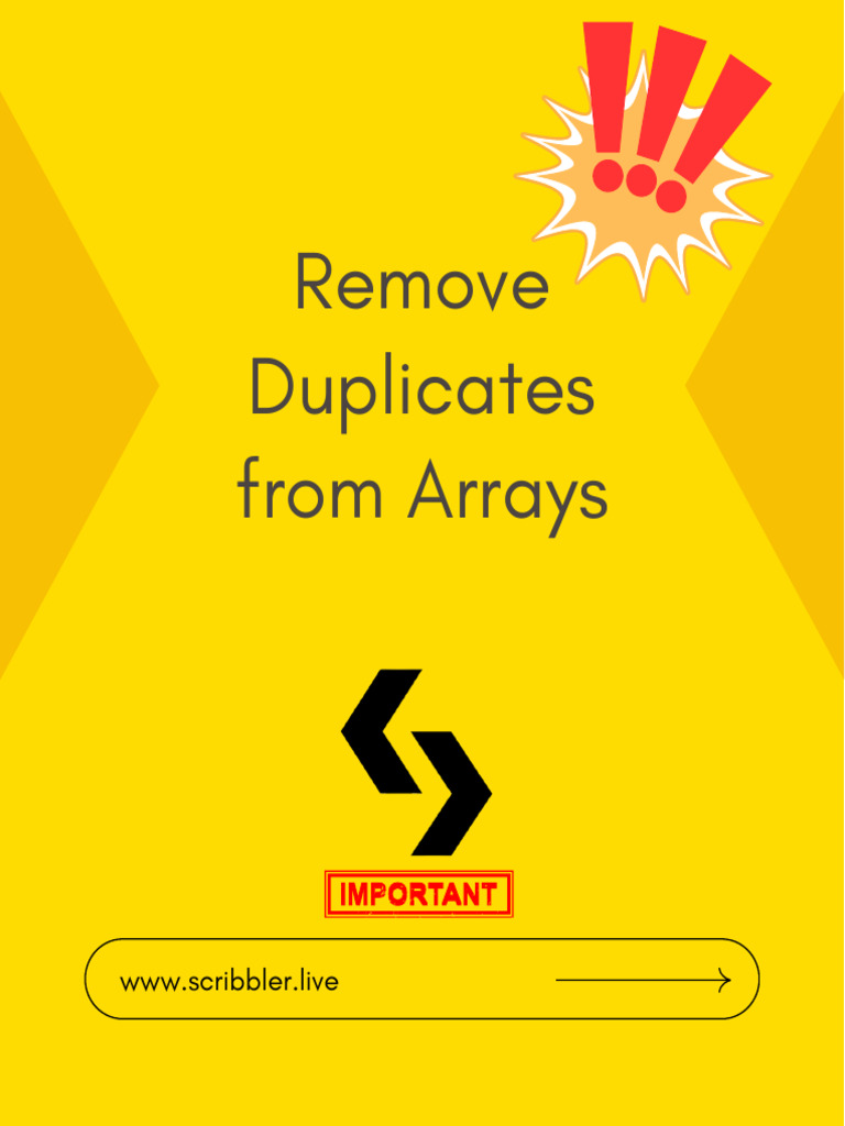 Remove Duplicates From Arrays ? | PDF