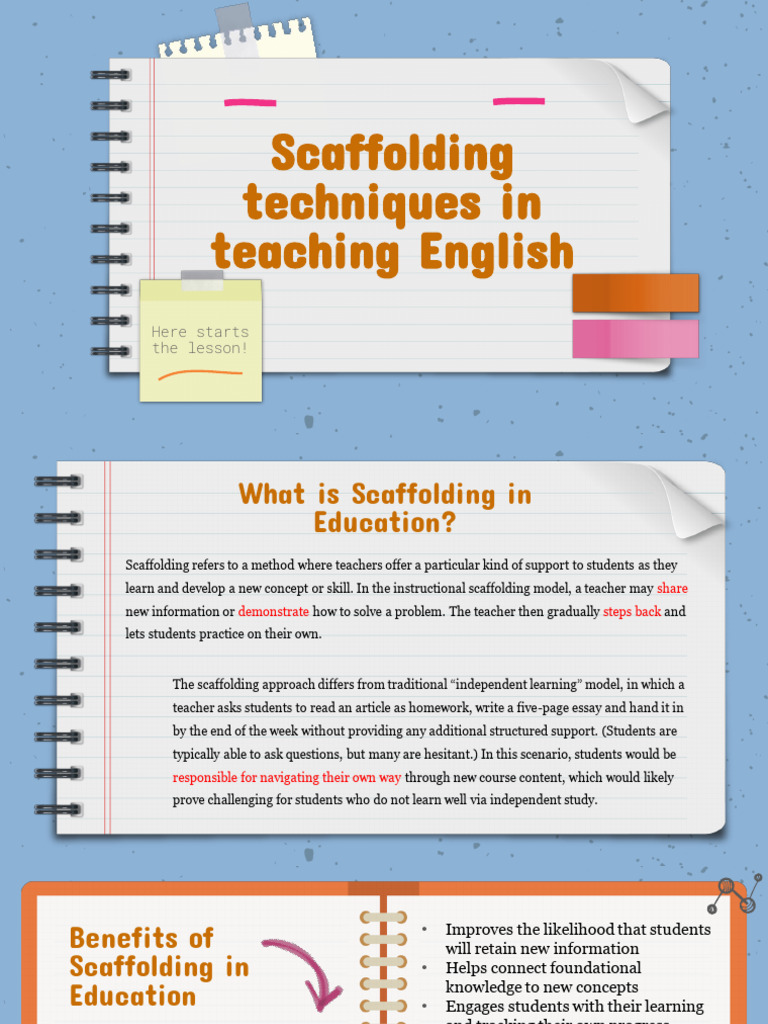 Scaffolding Techniques in Teaching English | PDF