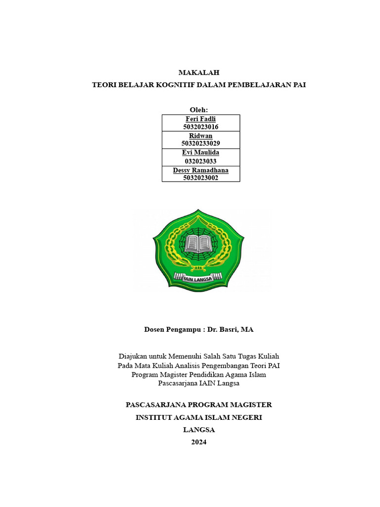 Makalah 11 Analisis Teori, Kelompok 3 | PDF
