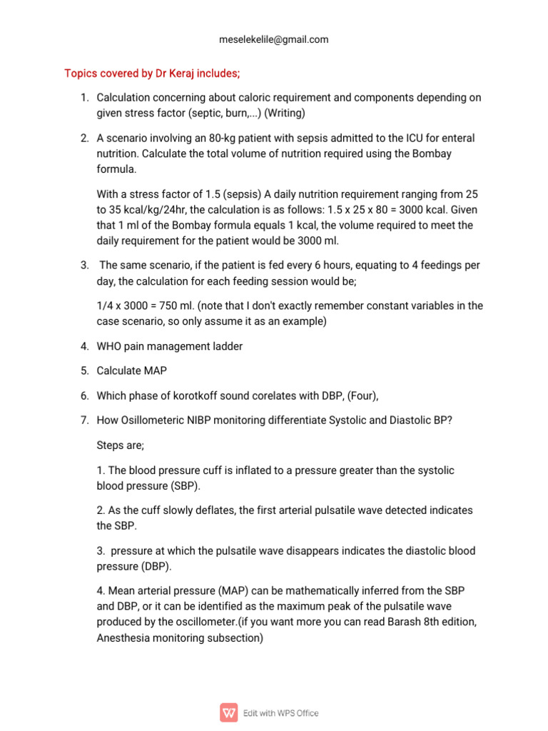 ICU exam note pdf | PDF