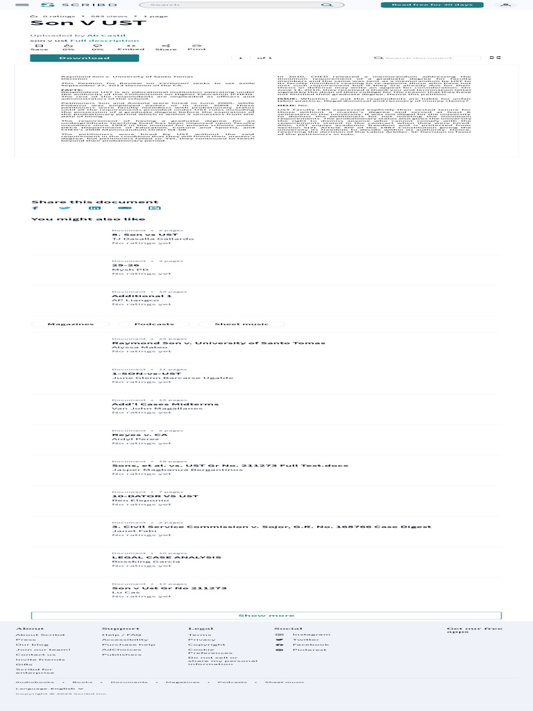 Son V UST PDF Academic Degree Postgraduate 2 | PDF
