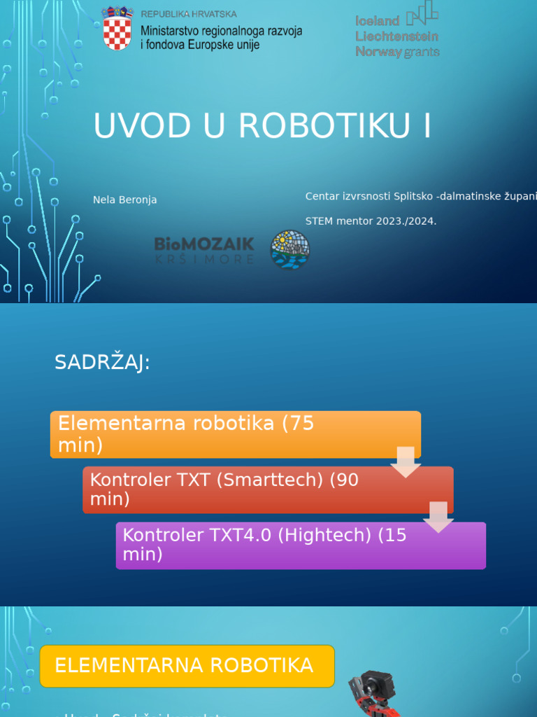 Uvod U Robotiku 1 FischerTechnik | PDF
