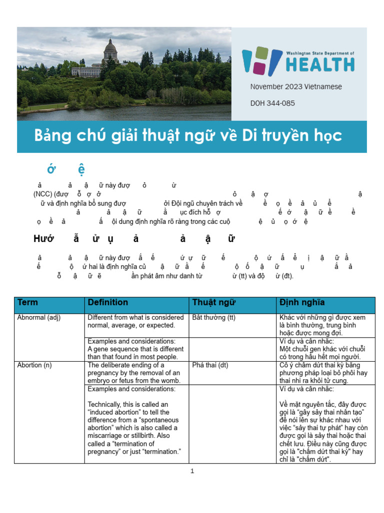 GeneticsGlossary-Vietnamese | PDF