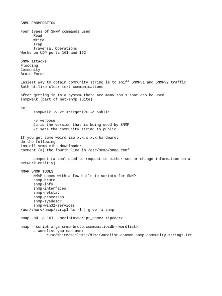 SNMP Enumeration | PDF