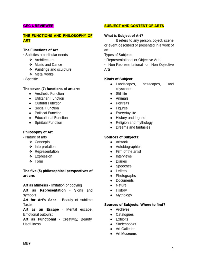 Gec 6 Reviewer | PDF