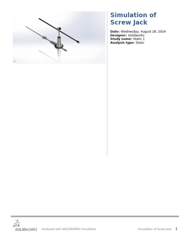 Screw Jack-Static Ken | PDF