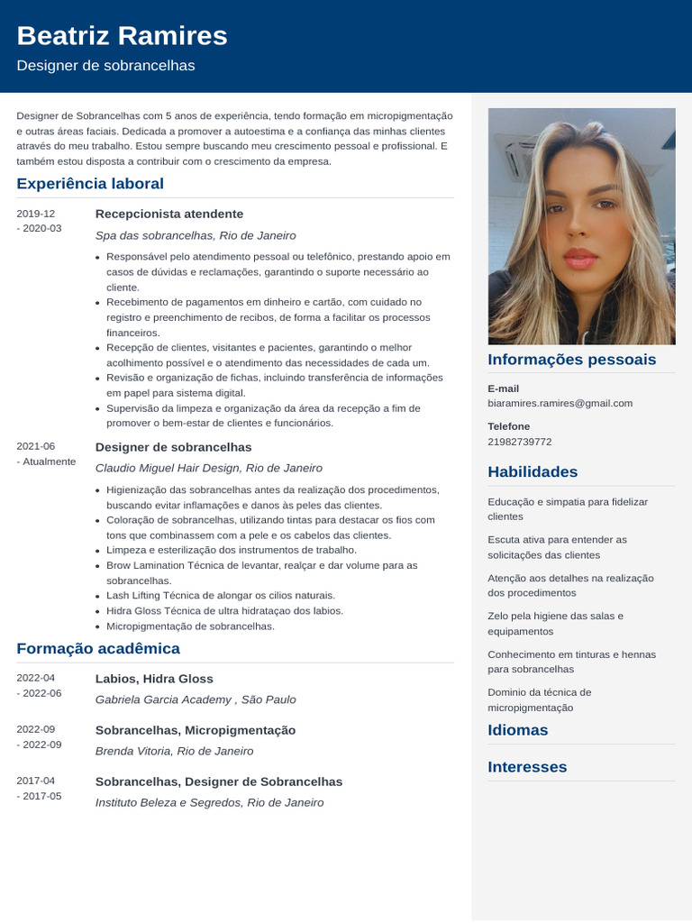 Beatriz Ramires CV | PDF