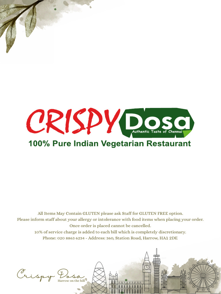 Harrow - Dine in Menu | PDF