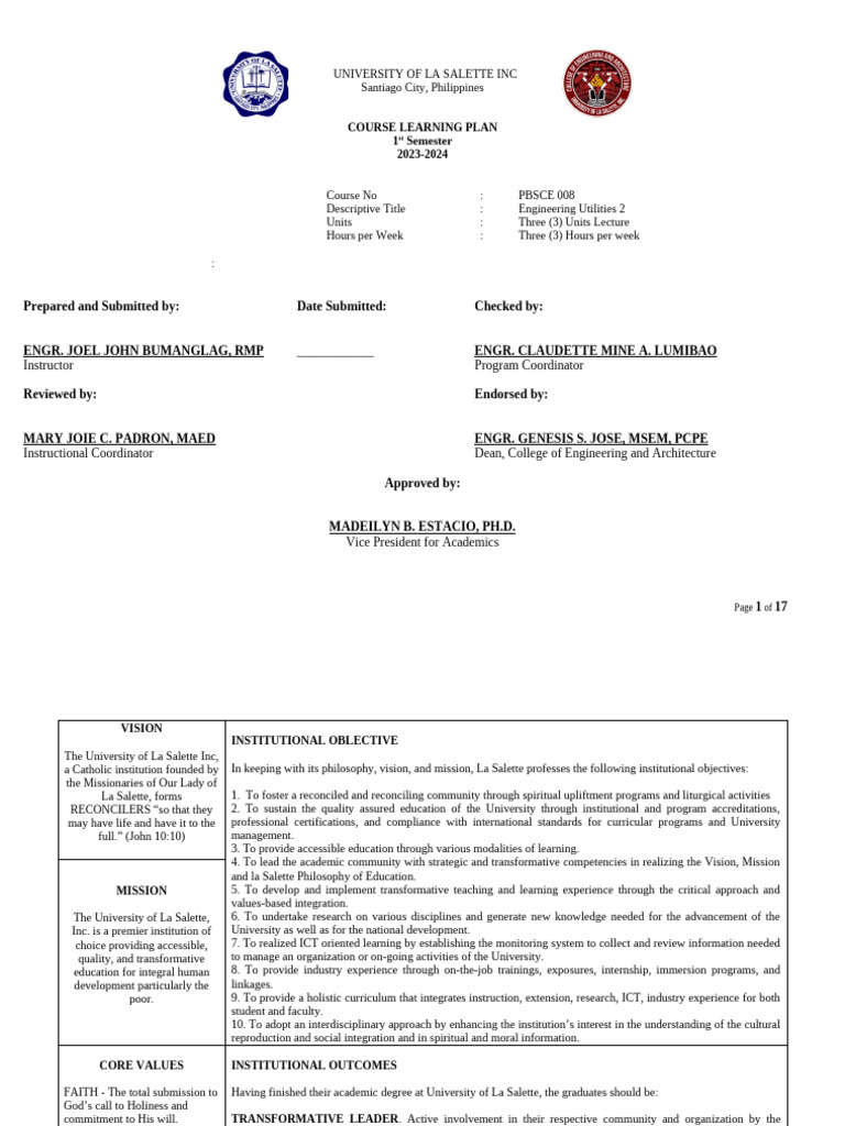 PBSCE 008 Engineering Utilities 2 | PDF | Engineering | Art