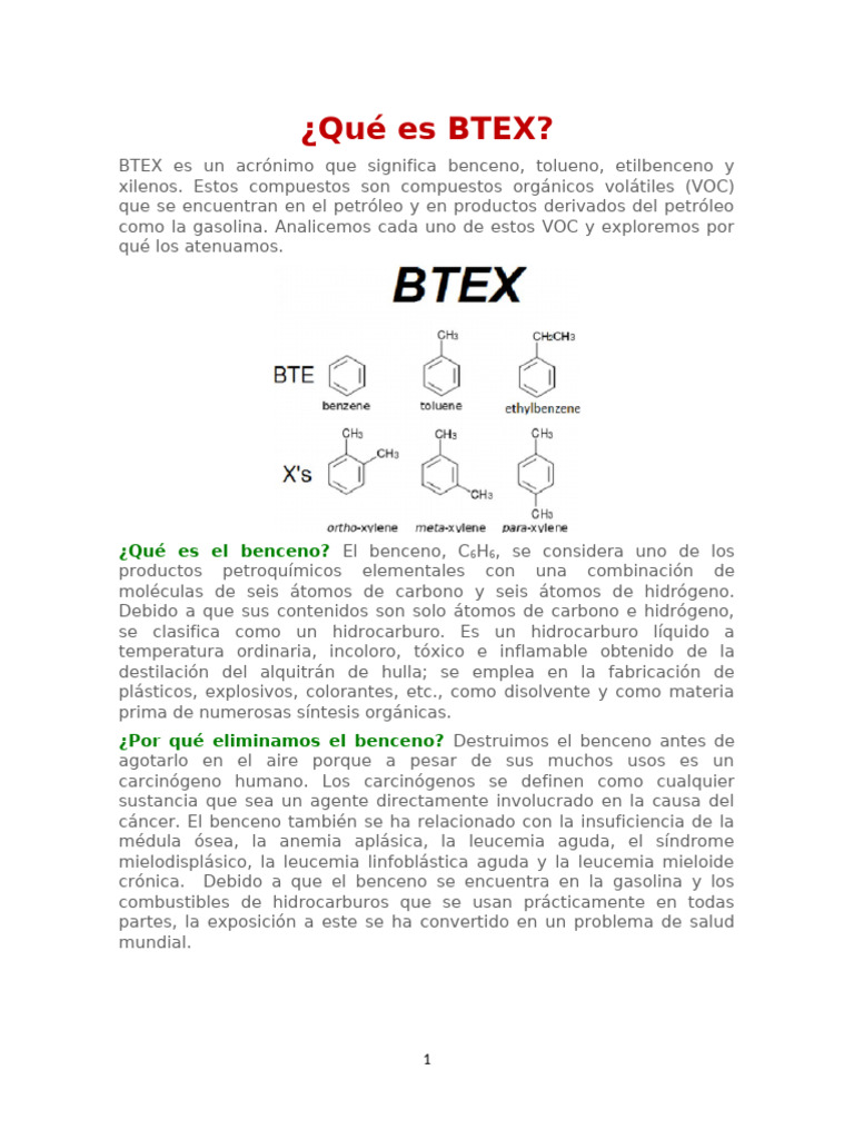 Qué Es BTEX | PDF