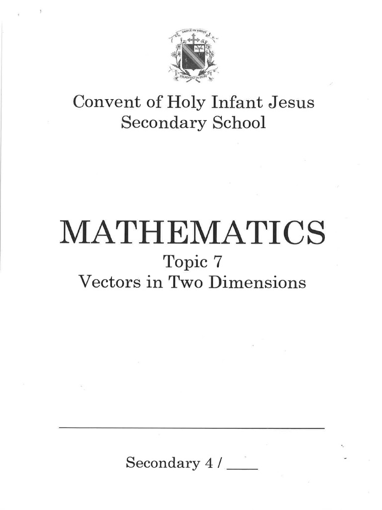 Notes - Vectors in 2D (Completed) | PDF